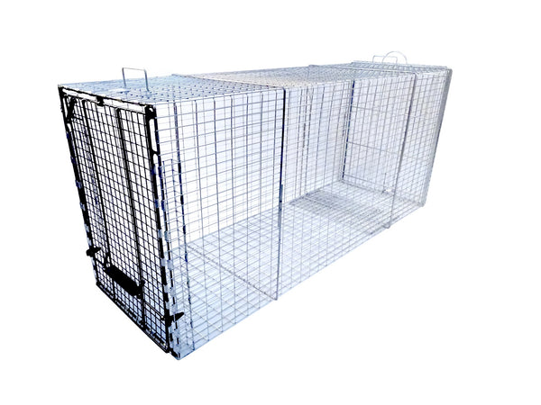 GT610D Extra Large Dog Trap, Pro Deluxe, with Gravity Door and Easy Re ...